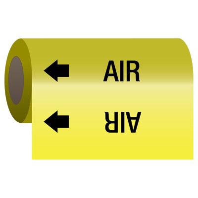 Self-Adhesive Pipe Markers-On-A-Roll - Air | Seton