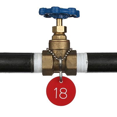 Numbered Valve Tags | Color-Coded Valve Identification | Seton