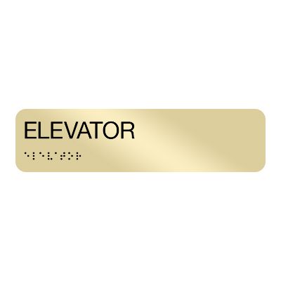 Elevator - ADA Braille Sign | Emedco