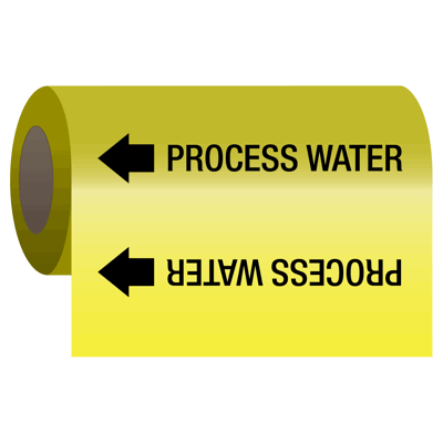 Adhesive Pipe Markers-On-A-Roll - Process Water | Seton Canada | Seton.ca
