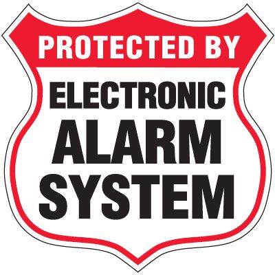 Alarm System Signs - Protected By Electronic Alarm System | Emedco