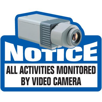 Notice Signs - All Activities Monitored By Video Camera | Emedco