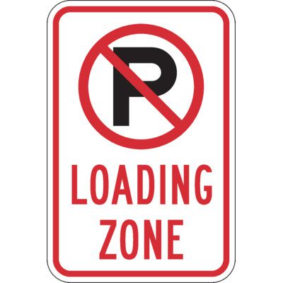 High-Visibility Loading Zone No Parking Signs | Emedco