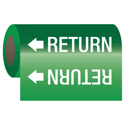 Self-Adhesive Pipe Markers-On-A-Roll - Return | Seton