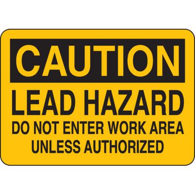 Caution Lead Hazard - Industrial Chemical Warning Sign | Seton | Seton