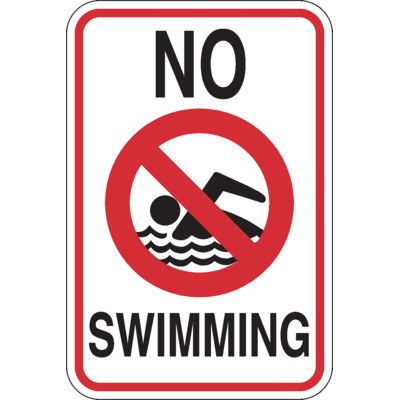 No Swimming Signs, Property & Security Signs | Emedco