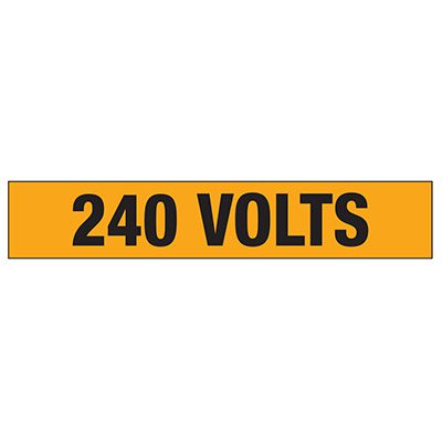 240 Volts - Adhesive Electrical Markers | Emedco