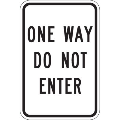 One Way Do Not Enter Sign | Emedco