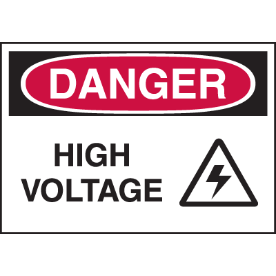 Danger Labels - High Voltage (Symbol) | Seton