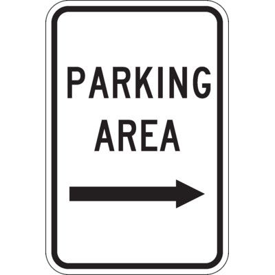 Directional Parking Signs - Parking Area (Right Arrow)|Seton Canada ...
