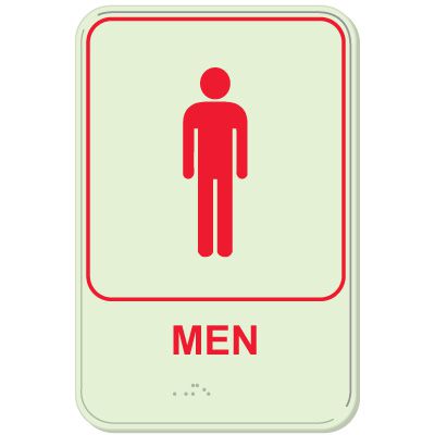 Men - Glo-Brite® ADA Braille Signs|Seton Canada | Seton.ca