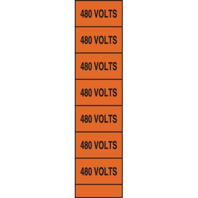 480 Volts - Self-Adhesive Electrical Markers | Seton
