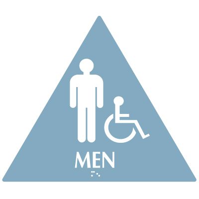 Men - Modern California Code Accessible Restroom Signs | Emedco