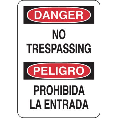 Bilingual Restricted Area - Security Sign | Seton | Seton