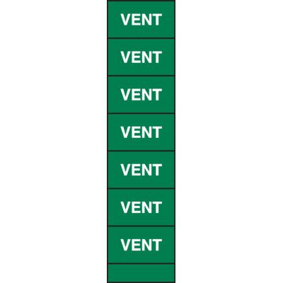 Seton Code™ Economy Self-Adhesive Pipe Markers - Vent | Seton