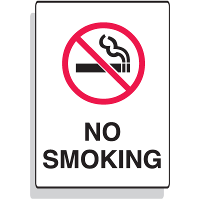 No Smoking Fiberglass Sign with symbol | Emedco