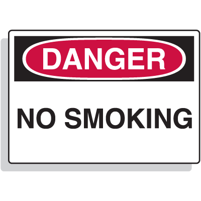 Standard No Smoking Signs | OSHA Compliant Smoking Area Signs | Emedco