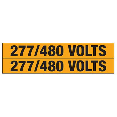 277/480 Volts - Adhesive Electrical Markers | Emedco