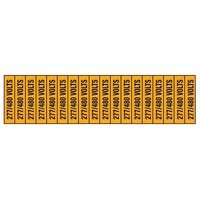 277/480 Volts - Adhesive Electrical Markers | Emedco