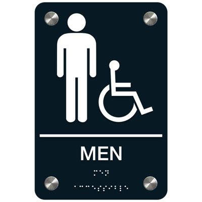 Men (Accessibility) - Premium ADA Restroom Signs | Emedco