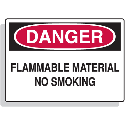Flammable Material No Smoking Sign | Seton Canada | Seton.ca