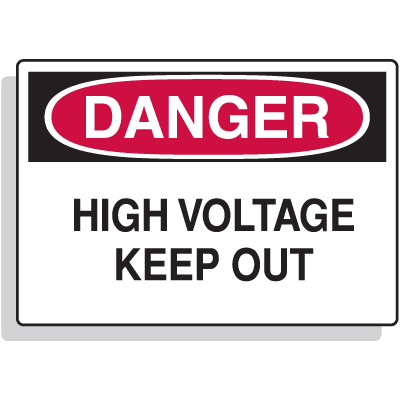 Fiberglass OSHA Sign - Danger - High Voltage Keep Out | Seton