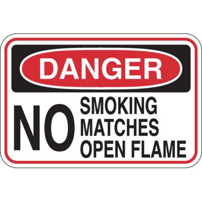 Danger No Matches Sign, OSHA & ANSI Compliance Signs, Chemical Hazard ...
