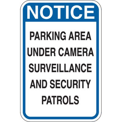 Parking Lot Safety, Security Signs - Under Camera Surveillance | Seton