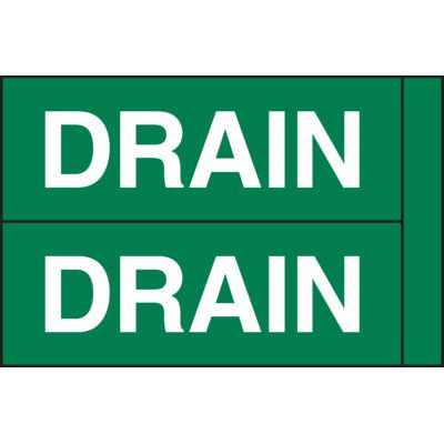 Seton Code™ Economy Self-Adhesive Pipe Markers - Drain | Seton