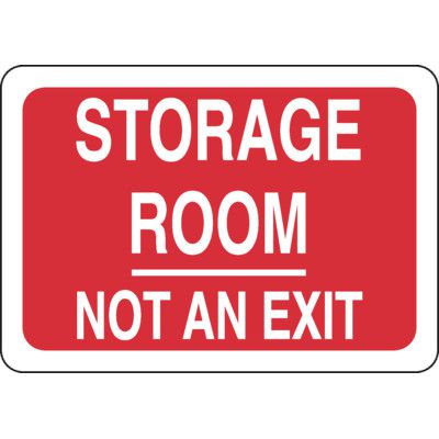 Storage Room Not An Exit Sign | Emedco