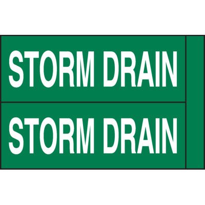 Seton Code™ Economy Self-Adhesive Pipe Markers - Storm Drain | Seton