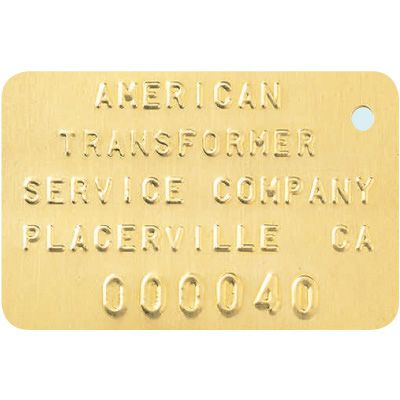 Custom Embossed Radiator Equipment ID Tags, Custom Equipment ID Tags ...
