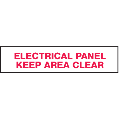 Electrical Panel Keep Area Clear Sign | Seton Canada | Seton.ca