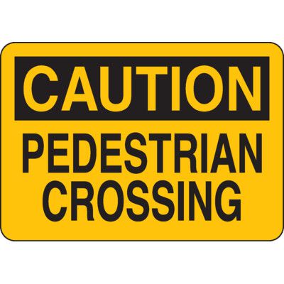 Caution Pedestrian Crossing Sign, Stop & Yield Signs, Forklift Safety ...
