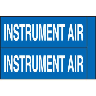 Seton Code™ Economy Adhesive Pipe Markers - Instrument Air | Seton