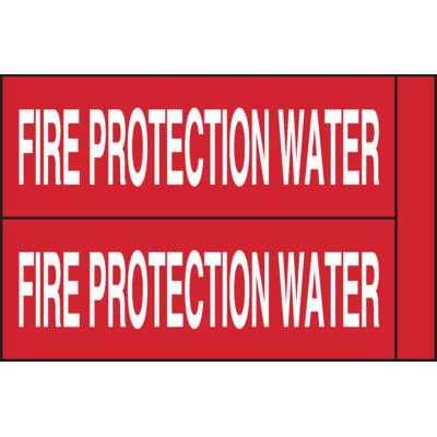 Seton Code™ Economy Self-Adhesive Pipe Markers - Fire Protection Water ...