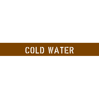 Pipe Stencils - Cold Water|Seton Canada | Seton.ca