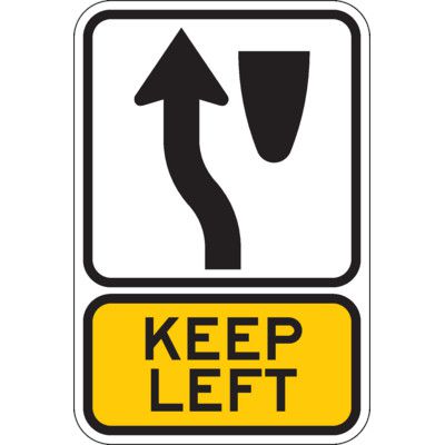 Traffic Pattern Sign - Keep Left, Directional Signs | Seton