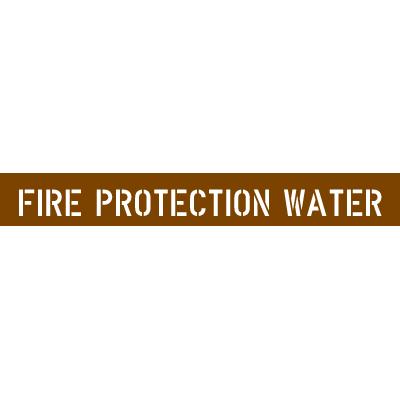 Pipe Stencils - Fire Protection Water | Seton