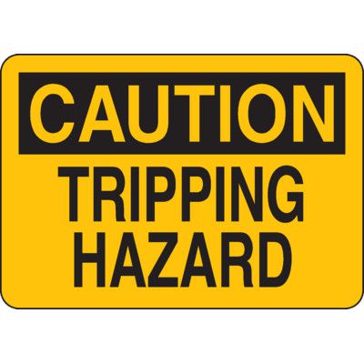 Caution Tripping Hazard - Industrial Slip and Trip Sign | Seton | Seton
