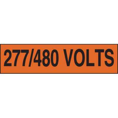 277/480 Volts - Self-Adhesive Electrical Markers|Seton Canada | Seton.ca