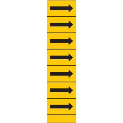 Seton Code™ Economy Self-Adhesive Directional Arrow Pipe Markers | Seton