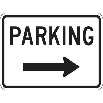 Directional Traffic Signs - Right Arrow Parking Sign | Seton