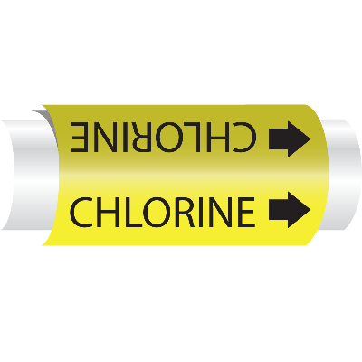 Chlorine - Snap-Around Pipe Markers | Emedco