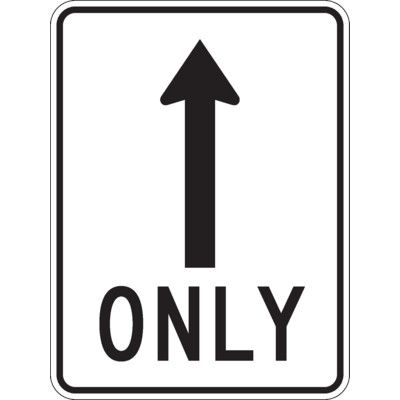 Reflective Traffic Reminder Signs - Only (With Arrow) | Seton