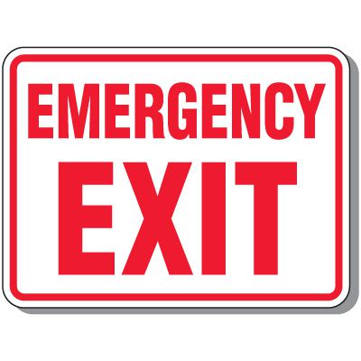 Outdoor Emergency Exit Sign | Emedco