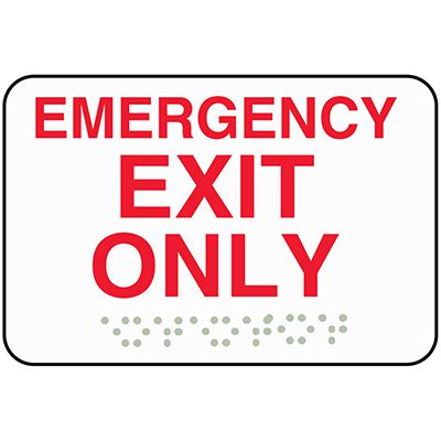 Emergency Exit Only ADA Sign|Seton Canada | Seton.ca