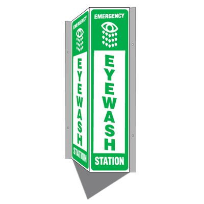 Emergency Eyewash Station - 3-Way Sign | Seton
