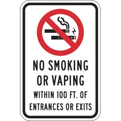 No Vaping Signs, No Smoking Signs & E-Cigarette Labels | Seton