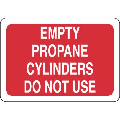 Cylinder Status Signs - Empty Propane Cylinders | Seton Canada | Seton.ca